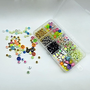 BOLAIHUI Glowing Kids' Jewelry Making Kits-Bracelet Kit for Girls, Friendship Bracelet Beads Luminous Mixed Toddlers Kids, Kids Art &Craft Box DIY Necklace