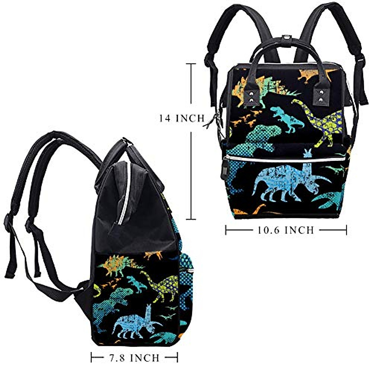 Dino Dinosaur Boys Pattern Diaper Tote Bags Mummy Backpack Large Capacity Nappy Bag Nursing Traveling Bag for Baby Care