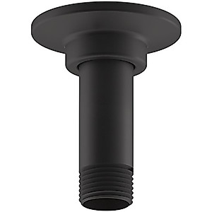 Kohler 7396-BL Shower Arm and Flange, Matte Black