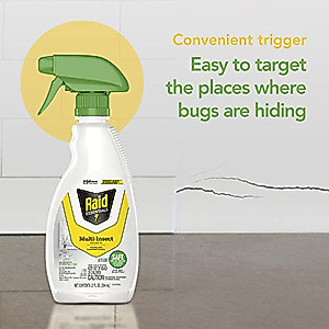 Raid Essentials Multi-Insect Killer Spray Bottle, Child & Pet Safe, for Indoor Use, 12 oz