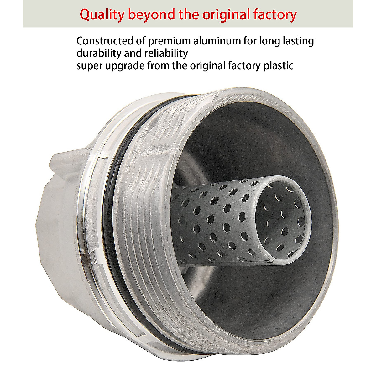 Oil Filter Housing Cap Assembly, Compatible with Toyota Avalon Camry Highlander RAV4 Sienna Tacoma Venza, ES300h RC350 RX350,Scion tC,Replace 15620-36020,15620-36010,15643-31050