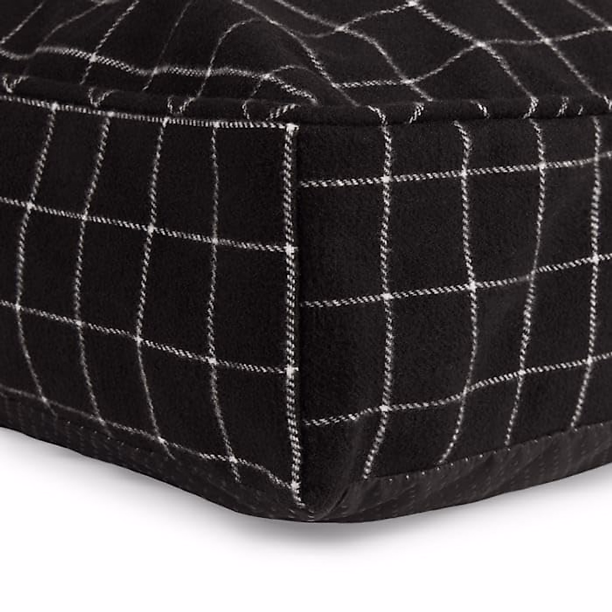 EveryYay Black Squares Removable Bed Cover for Dogs, 40" L X 30" W X 5" H
