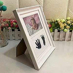 ZXT-parts 9x7 Baby Picture Frames Handprint and Footprint Kit. Photo Frame for Newborn. Opening 4.7x3.1 inch. White.