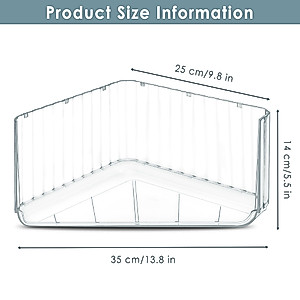 WSIGHT Skincare Organizer Shelf Stackable Corner Countertop Shelf Clear Plastic, 3 Pack Bathroom Kitchen Desktop Organizing Shelf