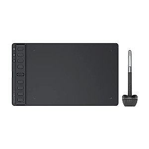 2023 HUION Inspiroy 2 Medium Drawing Tablet with Scroll Wheel 8 Customized Keys Battery-Free Stylus for Digital Art, Design, Sketch, 9x5inch Graphics Tablet Works with Mac, PC & Mobile, Black