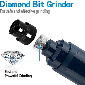 Casfuy Dog Nail Grinder Upgraded - Professional 2-Speed Electric Rechargeable Pet Nail Trimmer Painless Paws Grooming & Smoothing for Small Medium Large Dogs & Cats (Dark Blue)