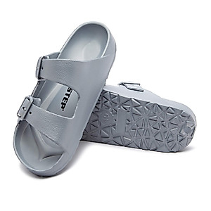 Weestep Essential Lightweight Double Buckle Slip-on Flat Adjustable Women's Men's Sandals