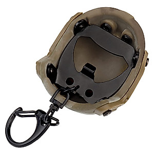 Tactical Fast Helmet Model Mini Portable Bottle Opener, Keychain Jewelry Backpack Ornament Army Fan Gift Army Fan Collection