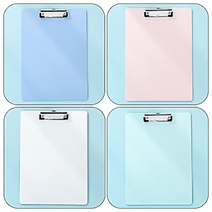 Clipboard 2pcs Clip Boards Plastic Clipboards Paper Clips Nursing Clipboard Paper Clip Holder Paper File Organizer Exam Paper Clips Pencil Sketch Hand Support (Random Color)