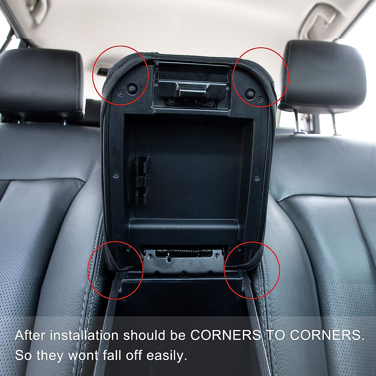 JDMCAR Compatible with Toyota Tacoma Accessories 2016-2022 2023 Center Console Armrest Cover,Customized Black Neoprene Center Console Protector