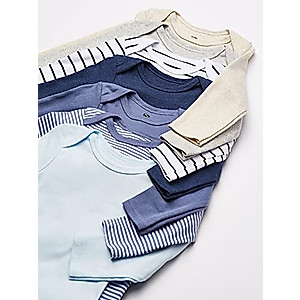 Hudson Baby baby boys Cotton Long-sleeve Bodysuits T Shirt Set, Boy Basic, 12-18 Months US