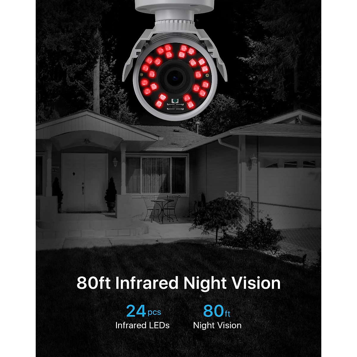 ZOSI 4 Pack 2.0MP 1080P HD-TVI Security Cameras,Outdoor Indoor,80ft Night Vision,1920TVL,Weatherproof Surveillance CCTV Bullet Camera for 720P/1080N/1080P/5MP/4K HD-TVI AHD CVI Analog DVR Systems