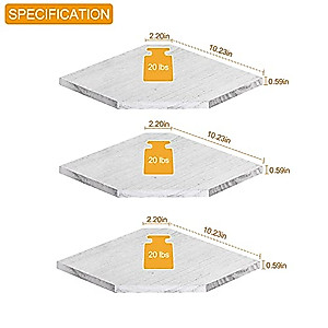 Corner Floating Shelves Set of 3, Wall Mounted Floating Corner Shelf, Rustic Wood Wall Storage Display Shelves for Living Room Bedroom Bathroom Kitchen,Corner Floating Shelves for Wall(Rustic White)