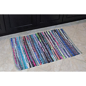 DII Chindi Home Collection Handwoven Multicolor Area Rag Rug, 20x31.5