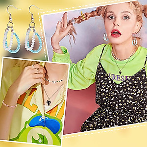 PH PandaHall Briolette Glass Beads Faceted 3mm, 1200pcs 12 Colors Crystal Czech Glass Seed Beads Electroplate AB Color Mini Spacer Loose Beads for Earring Bracelet Necklace Jewelry DIY Craft Making