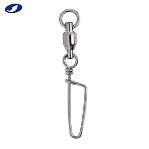OCEAN CAT 50 Pcs Ball Bearing Swivel with Coast Lock Snap Fishing Snaps Kit Hooked Cross Snaps Stainless Steel Sea Fishing Tackle Hook Lure Connector Fishing Swivel Size 0#1#2#3#4#5# (#3, 50 pcs)