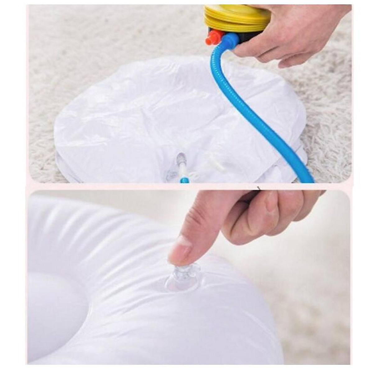 Fruit Cartoon Plush Inflatable seat seat Sofa Thickened Folding Stool Gifts for Children (Tree Stump)