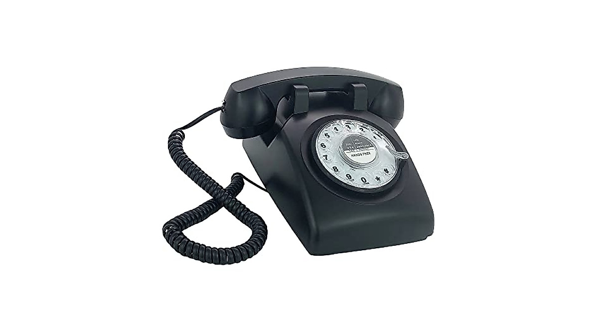 TelPal Retro Corded Desk Phone - Classic Vintage Style
