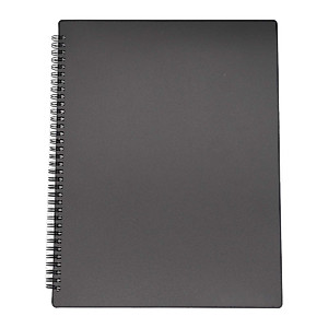 RAUYIVANY Music Folder, Sheet Music Folder, Office Folder, writable, Spiral Binding, A4 Size 40 Pockets, Also Used for Writing, Drawing and modifying and Storing Files (Black)
