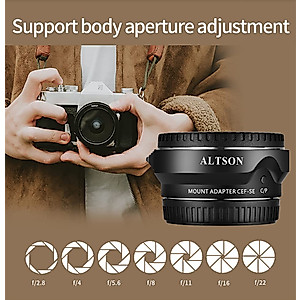 EF/EF-S Lens Mount Adapter Auto Focus Lens Speedbooster Converter Ring Compatible with Canon EF/EF-S Lens for Sony E Mount Mirrorless Cameras Series A9 A7R4 A7R3 A7R2 A7M3 A7M2 A7R A7S2 A7S A7 A7C