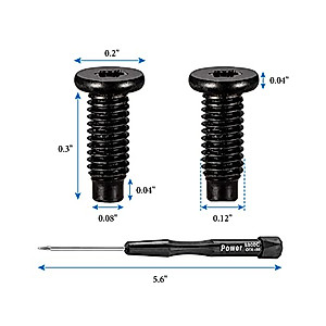 Belleone Doorbell Security Screws Bolts Replacement with Screwdriver, T6 Torx Head Safety Screws, 2 Pack