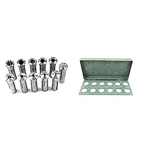 HHIP 4951-0008 11 Piece R8 Collet Set and 12 Piece Collet Rack