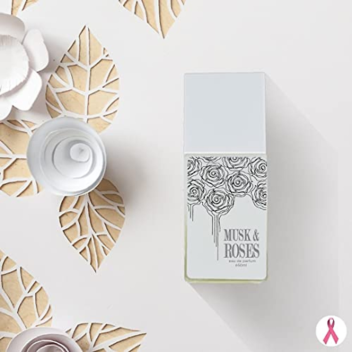 AHMED MUSK & ROSES 50mL Sensual Unisex Perfume for Women and Men featuring Sandalwood, Oud, Cedar and White Musk Base blended with a Fresh Fruity Top by Al Maghribi Arabian Oud and Fragrance Dubai