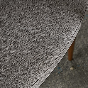 Christopher Knight Home 301730 Raina Mid-Century Modern Fabric Dining Chairs, 2-Pcs Set, Light Grey/Dark Brown & Zeila Mid-Century Modern Fabric Dining Chair, 2-Pcs Set, Light Grey/Dark Brown