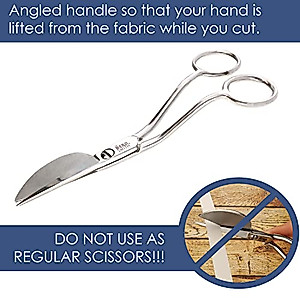 The Beadsmith Applique Scissor – 6 Inches, Duckbill Knife Edge, Angled Handle, Adjustable Tension Screw – Paddle Shape for Art, Crafting, Fabric, Thread, Needlework, Embroidery & Sewing