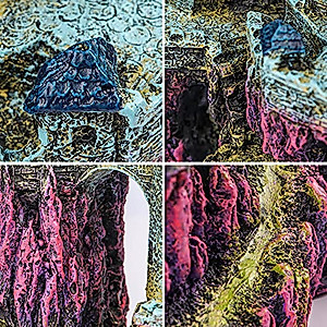 Miracliy Castle Aquarium Decoration for Fish Tank, Large Resin Castle Decor for Fish Hideaway