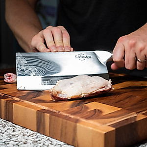 8 Inch Cleaver Knife - Ideal For Meat Cutting And Vegetable Chopping - Perfect Chinese Clever Kitchen Knife For Home & Professional Chefs - Durable And Multi-purpose Cleavers - Butcher Cleaver Knife