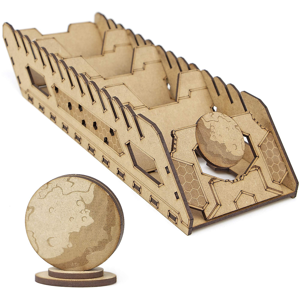 TowerRex Board Game Organizer for Terraforming Mars board game box, Terraforming Mars boardgame expansions, Turmoil, Colonies expansion, Prelude expansion, Hellas and Elysium expansion, Venus Next