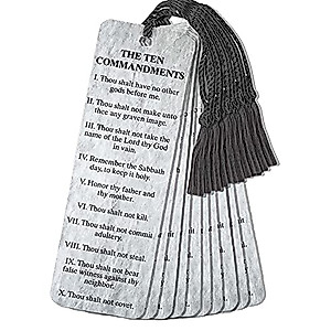 Dicksons The Ten Commandments Grey 6 x 2 Cardstock Tassel Bookmarks Pack of 12
