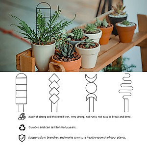 4 Pcs Plant Trellis for Climbing Plants Indoor, Small Trellis for Potted Plants,Indoor Plant Trellis for Potted Plants Support Black Garden Trellis for Hoya,Pothos,Flower,Monstera (4PCS Black)