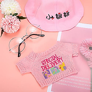 6 Pcs 12 Inch Duck Stuffed Animals Clothes Duck Clothes Accessories Include Cute Clothes Glasses Hat Kawaii Plush Doll Clothes for Ducks Dress up DIY Gift(Vintage Style)