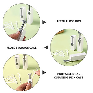Floss Stick Dispenser - Floss Stick Case - Dental Floss Travel Case - Portable Travel Floss,Toothpick flossers,Perfect for Travel, Hotel, Home. (Dental Floss Portable Case 2 + 120 Floss)