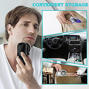 Mini Shave Portable Electric Shaver: Upgrade Electric Razor with LCD Screen Powerful Storm Shaver for Men Pocket Size USB Rechargeable Shaver Easy One-Button Use for Home Car Travel (Black)