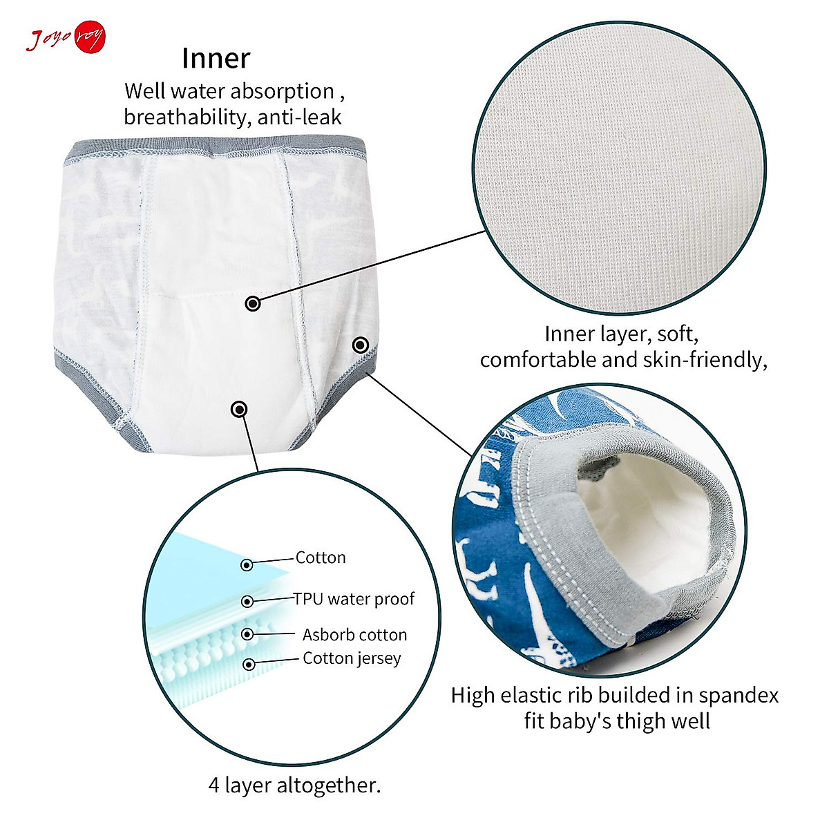 Joyo Roy 3t Boys Underwear Potty Training Underwear for Boys 3t Toddler Training Underwear Boys 3t Toddler Panties 3t-4t Toddler Underwear Boys Training Pants 3t-4t Boys Toddler Training Underwear 3t