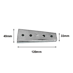 heyous 2 Sets 120x49mm Metal Silver Sectional Sofa Interlocking Connector Bed Parts Heavy Duty Interlocking Hangers Furniture Connector Bed Replacement Parts