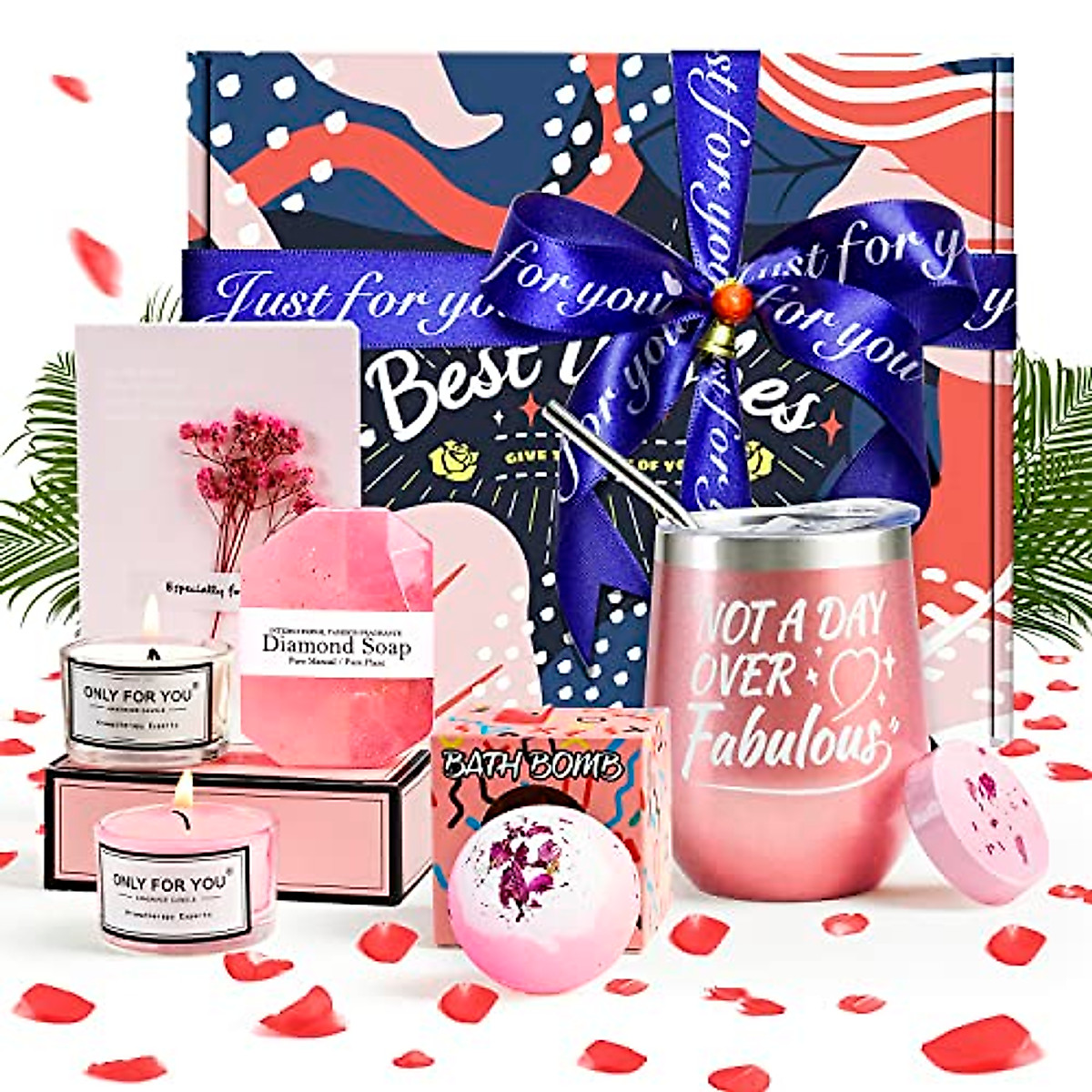 Birthday Gifts For Women- Stress Relief Spa Gifts Basket Valentine's Day Gift For Her Girlfriend Gift Ideas for Women Mom Sister Friend Happy Birthday Gifts Set for Women Christmas Gifts