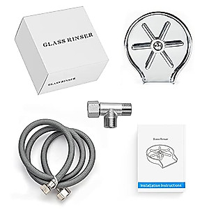 Upgrade Your Kitchen Sink with MIUZMORE's Stainless Steel Cup Washer and Glass Rinser - Enjoy Sparkling Clean Drinkware with this Convenient Sink Accessory