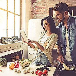 Family Wall Art Decor Inspirational Quotes Wall Hanging Sign-Together is Our Favorite Place to Be-Motivational Home Wall Art Decor Wood Plaque Sign 16"x5"