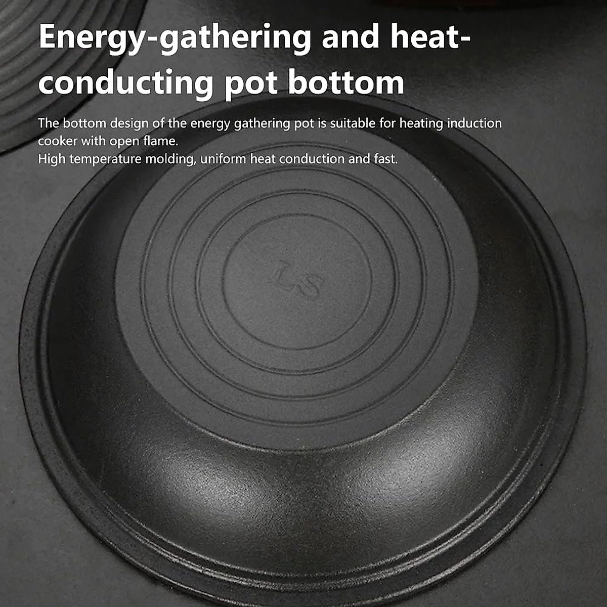 Xgxoz Cast Iron Tagine Pot Aluminum Alloy Non-Porous Pot Lid Tagine Pot Commercial Seafood Pots High Temperature Gas Universal Stew Pot,S