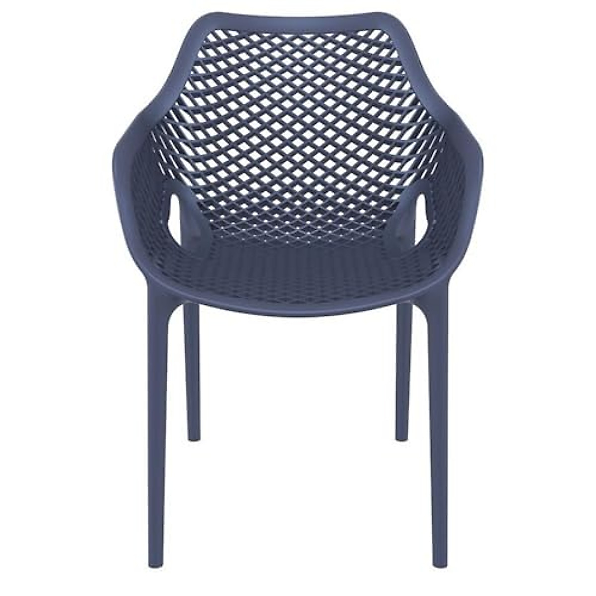 Compamia Air XL Outdoor Patio Dining Arm Chair in Dark Gray (Set of 2)