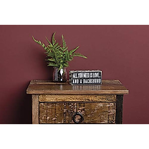 Primitives by Kathy Box Sign,Wood, 6" x 2.5", All You Need Is Love… And A Dachshund (24986)