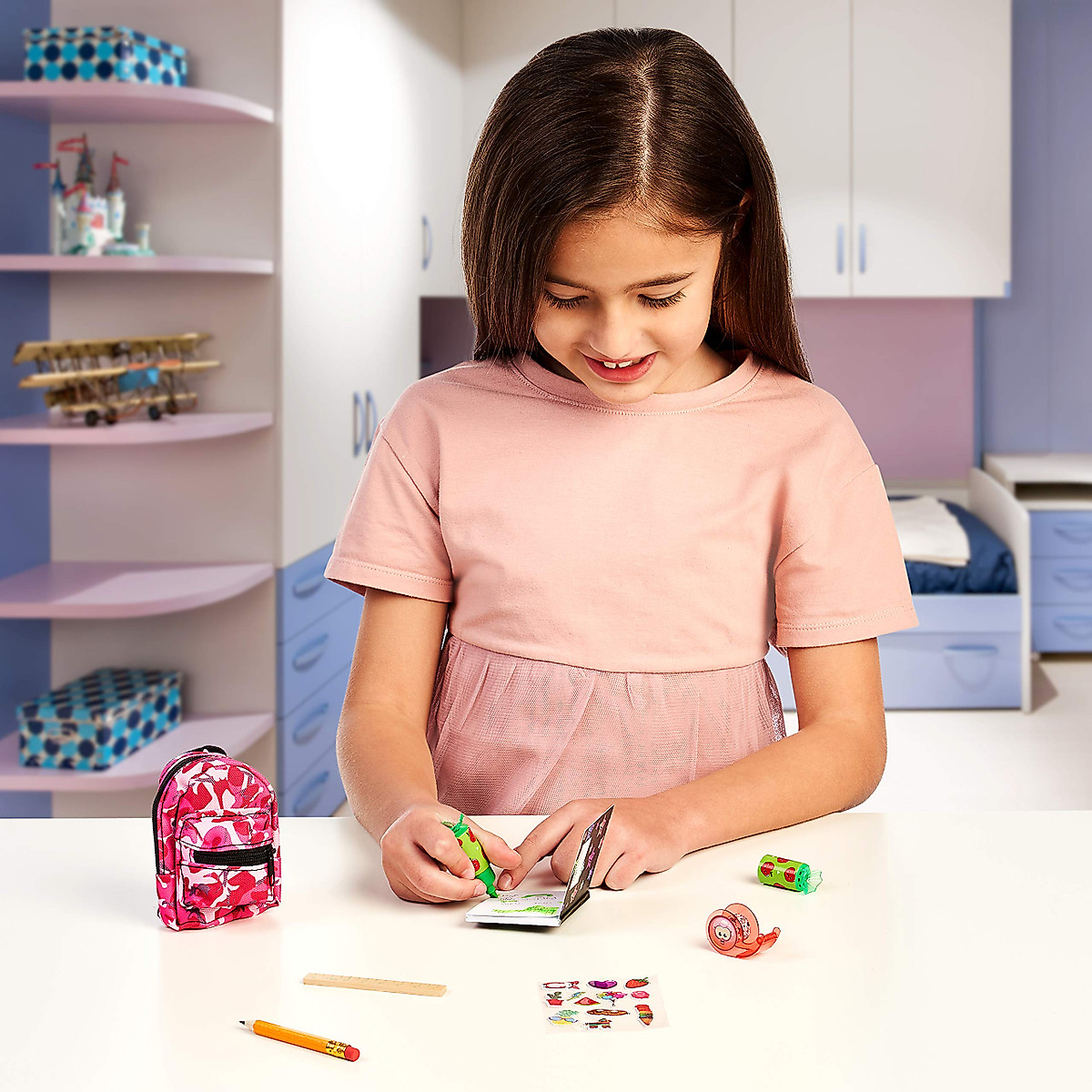 REAL LITTLES - Micro Backpack - 3 Pack with 18 Stationary Surprises Inside! - Styles May Vary