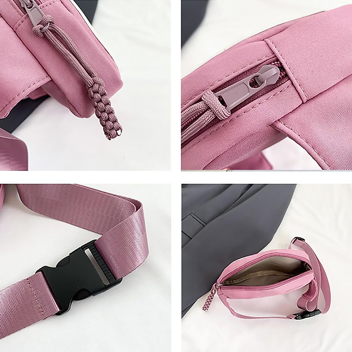 Cute Game Controller Fanny Pack Belt Bag, Women's Sports Chest Bag For Running, Casual Fashion Cartoon Shoulder Crossbody Bag (Pink)