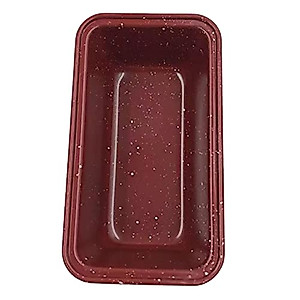 Angoily Loaf Pan 3pcs Toast Mold Loaf Bread Mold Nonstick Bakeware Kitchen Gadget Loaf Pan Carbon Steel Baking Pan Cake Mold Red Household Heavy Duty Carbon Steel + Non-stick Coating