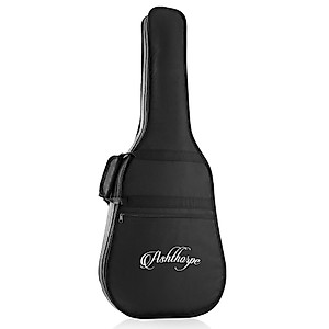 Ashthorpe Full-Size Left-Handed Dreadnought Cutaway Acoustic-Electric Guitar Bundle - Premium Tonewoods - Sunburst