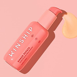 Kinship Naked Papaya Enzyme Gentle Milk Cleanser - Jojoba Oil + Sunflower Oil with Vitamin E to Soothe & Replenish Skin - Facial Cleanser & Makeup Remover with Kinbiome Probiotic (5.25 oz)